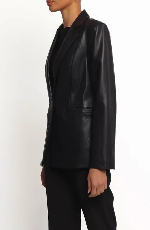 PETAL & PUP Jamie Faux Leather Blazer