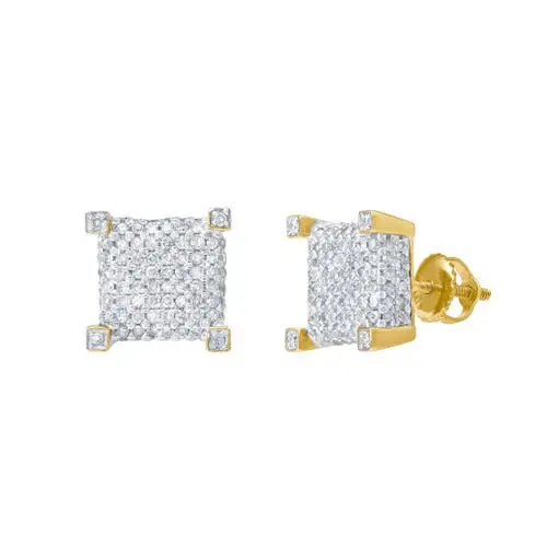 LUVMYJEWELRY 10k Gold 0.75 Ct. Diamond Stud Earrings - 10k Yellow Gold