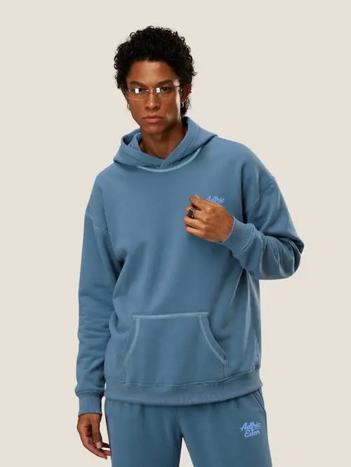 AELFRIC EDEN Fleece Pullover Hoodie Set - Blue Grey