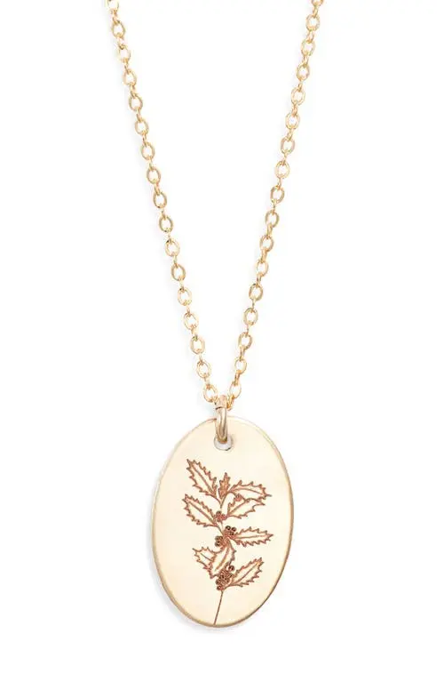 SET & STONES Louise Birth Flower Pendant Necklace - Gold/december