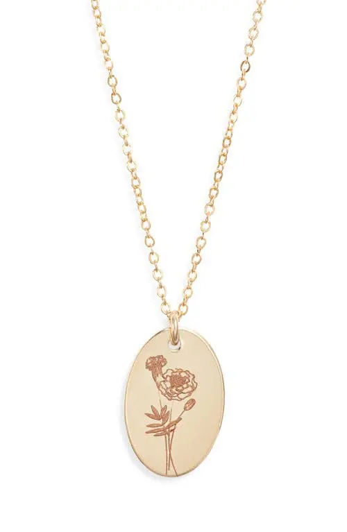 SET & STONES Louise Birth Flower Pendant Necklace - Gold/october