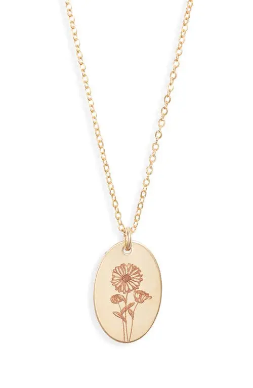 SET & STONES Louise Birth Flower Pendant Necklace - Gold/september