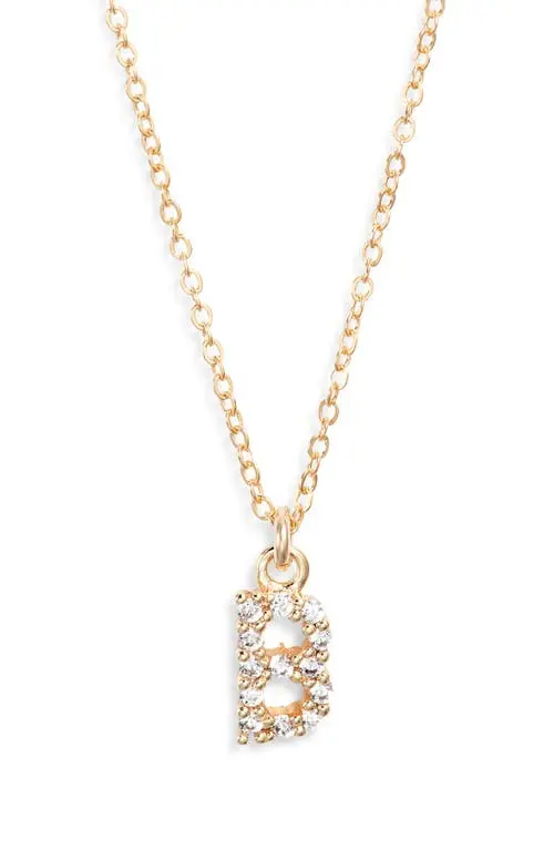 SET & STONES Gemma Initial Pendant Necklace - Gold/b