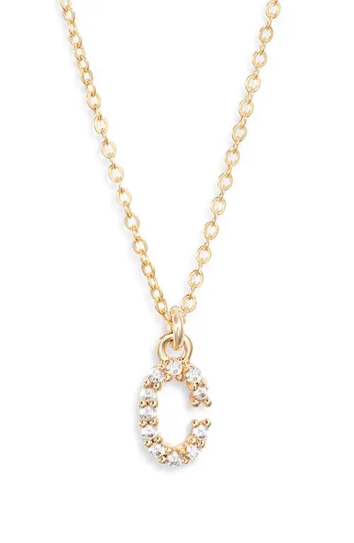SET & STONES Gemma Initial Pendant Necklace - Gold/c