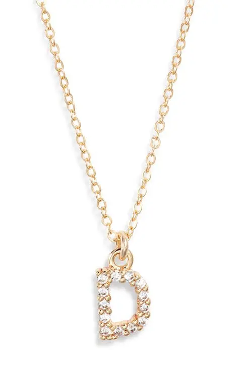 SET & STONES Gemma Initial Pendant Necklace - Gold/d