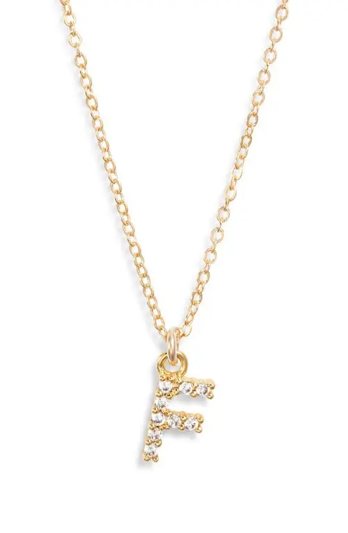 SET & STONES Gemma Initial Pendant Necklace - Gold/f