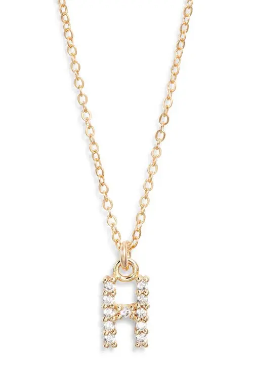 SET & STONES Gemma Initial Pendant Necklace - Gold/h