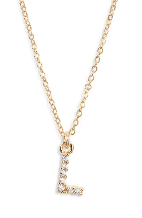 SET & STONES Gemma Initial Pendant Necklace - Gold/l