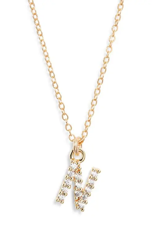 SET & STONES Gemma Initial Pendant Necklace - Gold/n