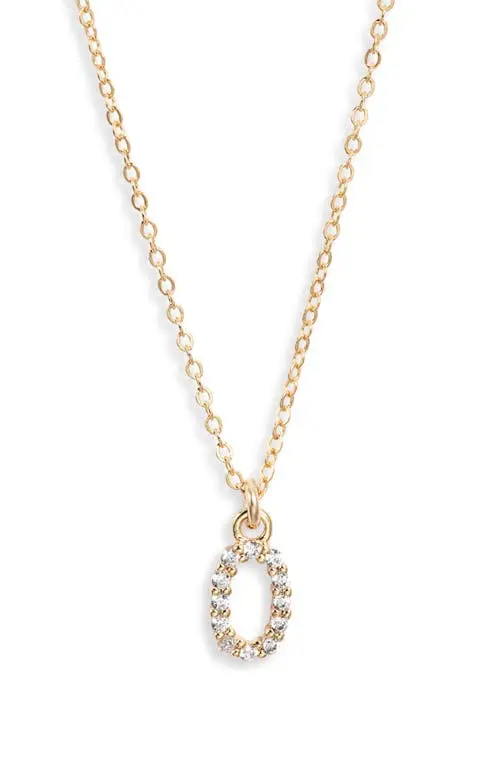 SET & STONES Gemma Initial Pendant Necklace - Gold/o