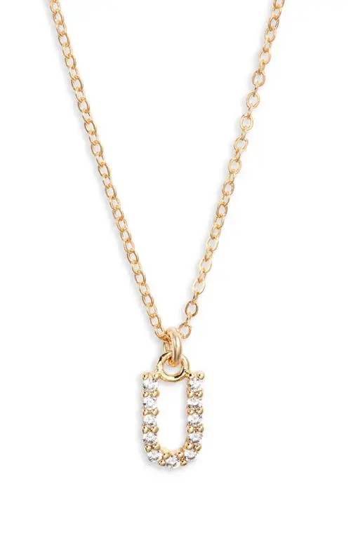 SET & STONES Gemma Initial Pendant Necklace - Gold/u