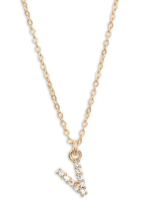 SET & STONES Gemma Initial Pendant Necklace - Gold/v