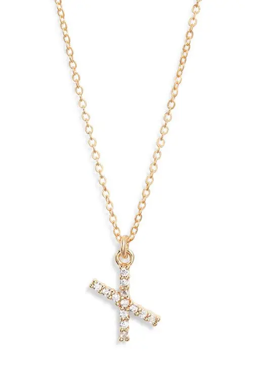SET & STONES Gemma Initial Pendant Necklace - Gold/x