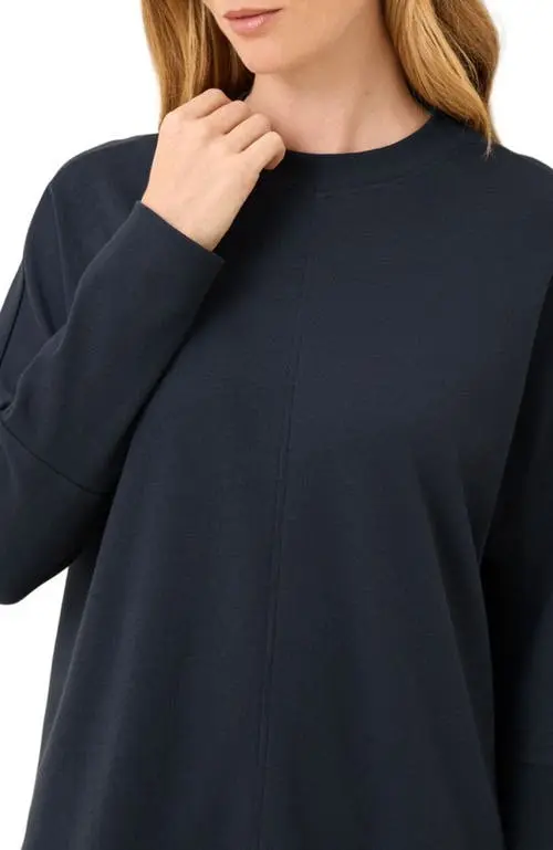 PACT Organic Cotton Airplane Long Sleeve Poncho - Midnight Blue