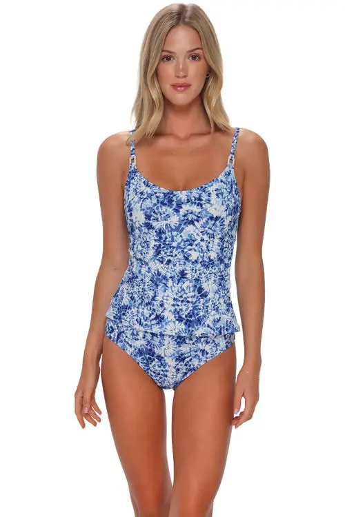 SUNSETS Anya Tankini Swimsuit Top - Island Ink Rib