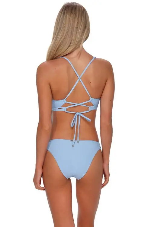 SUNSETS Dora Double Tab Bikini Bottom - Blue Whisper