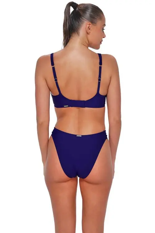 SUNSETS Dora Double Tab Bikini Bottom - Indigo