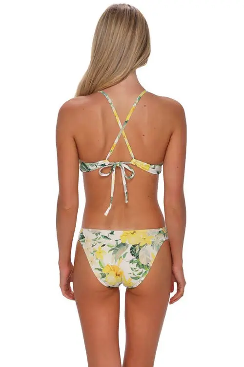 SUNSETS Dora Double Tab Bikini Bottom - Isla Soleil Crepe