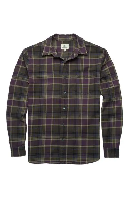 SURFSIDE SUPPLY CO. Brian Flannel Plaid Shirt - Grape Combo