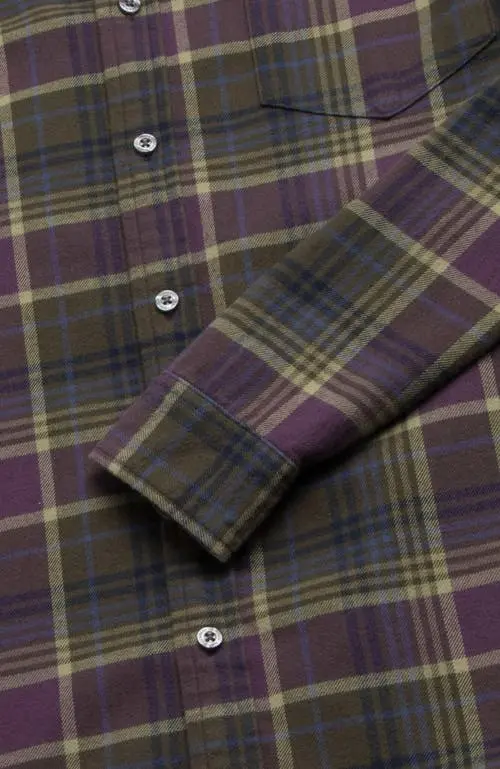 SURFSIDE SUPPLY CO. Brian Flannel Plaid Shirt - Grape Combo