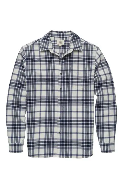SURFSIDE SUPPLY CO. Brian Flannel Plaid Shirt - Jet Stream Combo