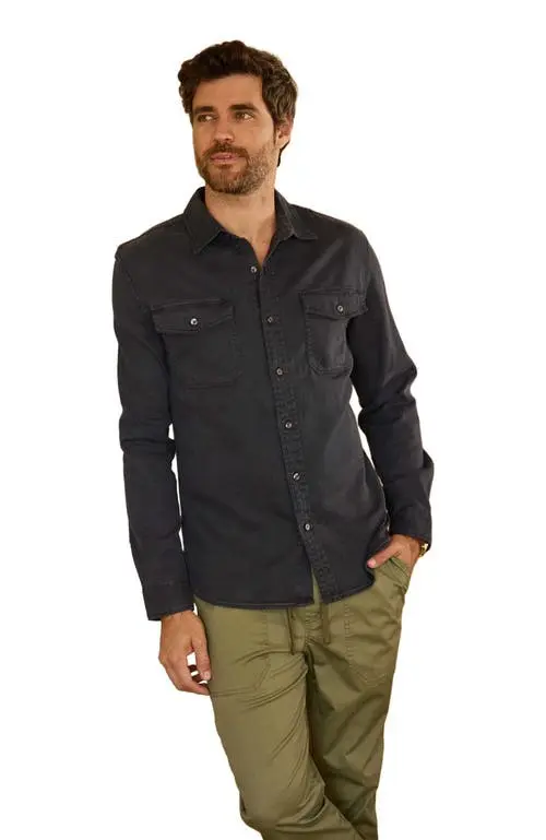 SURFSIDE SUPPLY CO. Jeb Tencel Shirt - Navy