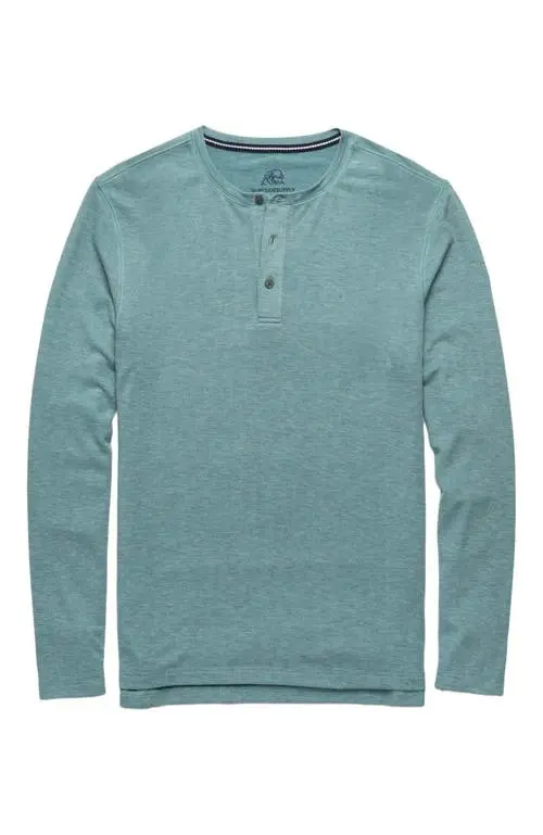 SURFSIDE SUPPLY CO. Sean Ultra Soft Classic Henley - Aqua Heather
