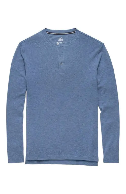 SURFSIDE SUPPLY CO. Sean Ultra Soft Classic Henley - Blue Heather