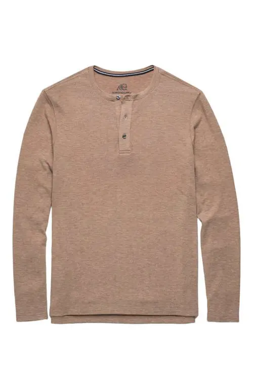 SURFSIDE SUPPLY CO. Sean Ultra Soft Classic Henley - Camel Heather