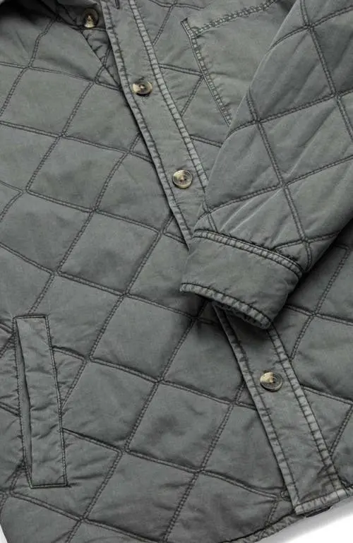 SURFSIDE SUPPLY CO. Lennon Quilted Shirt Jacket - Iron Gate Grey