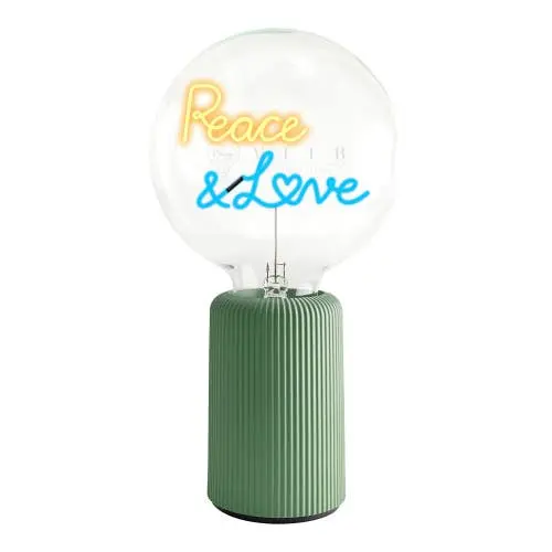 MITB Peace And Love Portable Table Lamp - Olive