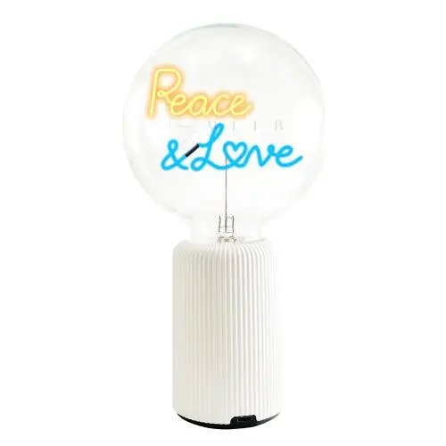 MITB Peace And Love Portable Table Lamp - White