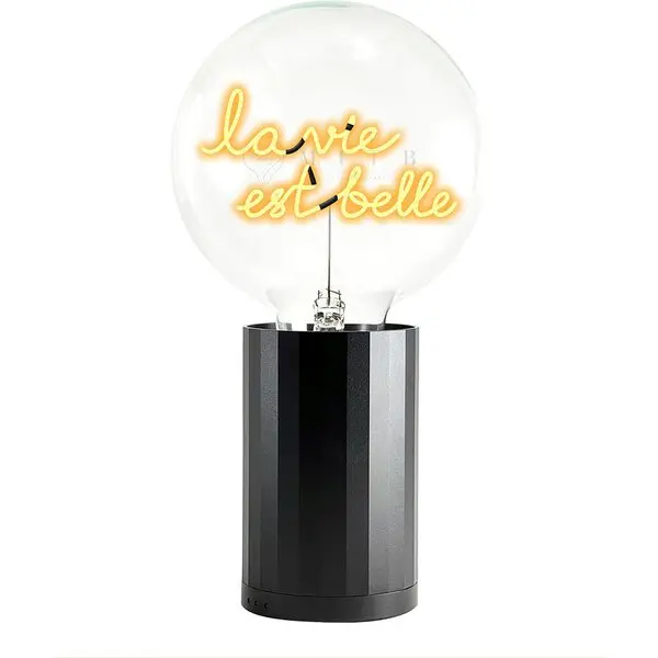 MITB La Vie Est Belle Portable Table Lamp - Black
