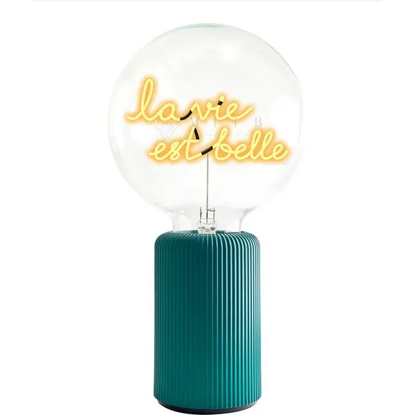 MITB La Vie Est Belle Portable Table Lamp - Emerald