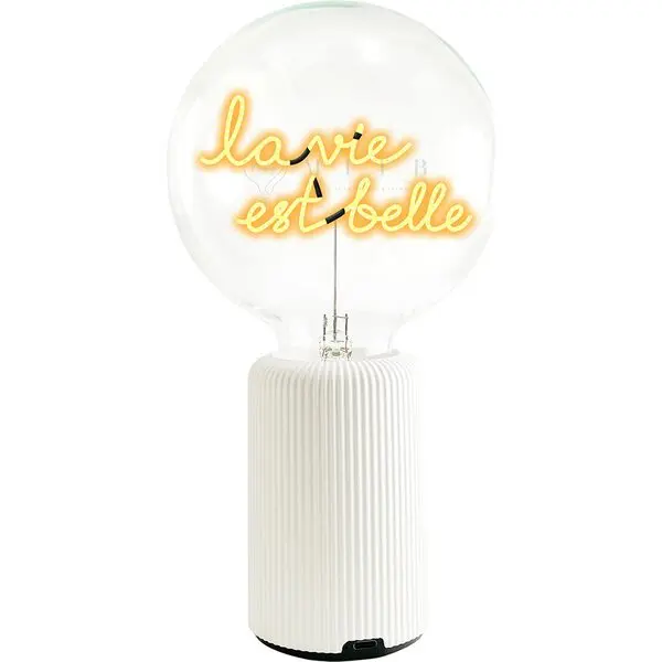MITB La Vie Est Belle Portable Table Lamp - White