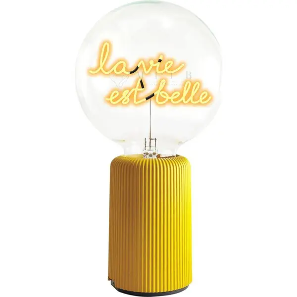 MITB La Vie Est Belle Portable Table Lamp - Yellow