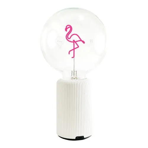 MITB Flamingo Portable Table Lamp - White