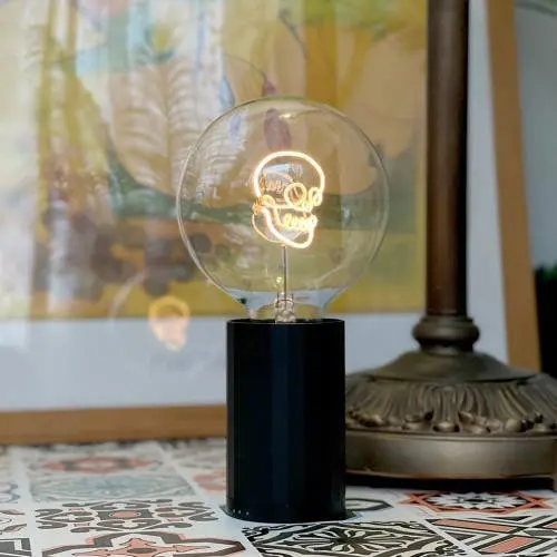 MITB Skull Portable Table Lamp - Emerald