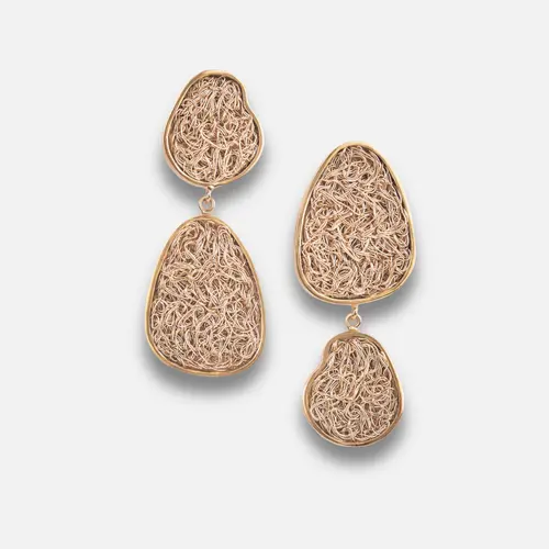 DANIELA MILLAN JEWELRY Ancestral Asymmetrical Drop Earrings - Gold