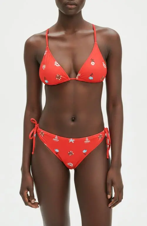 JESSIE ZHAO NEW YORK Coral Garden Reversible Tie Side Bikini Bottom
