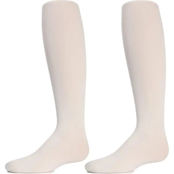 MEMOI Essentials Nylon Tights 2-pair Pack - Ivory