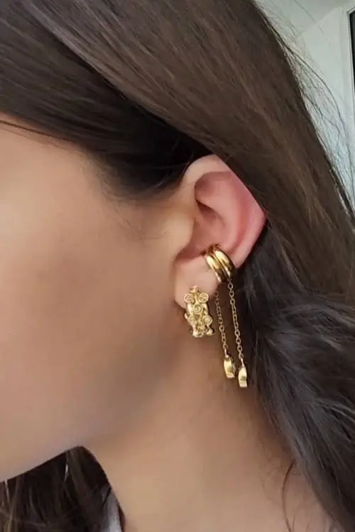 DANIELA MILLAN JEWELRY Plated Brass Hoop Earrings