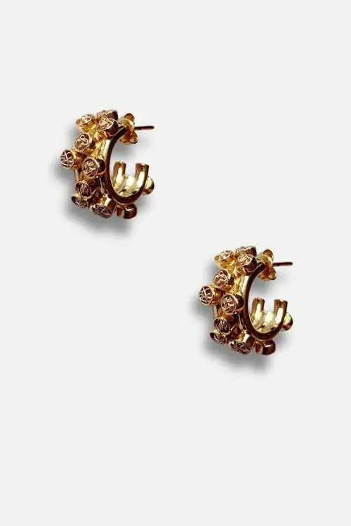 DANIELA MILLAN JEWELRY Plated Brass Hoop Earrings - Gold