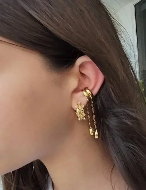 DANIELA MILLAN JEWELRY Plated Brass Hoop Earrings