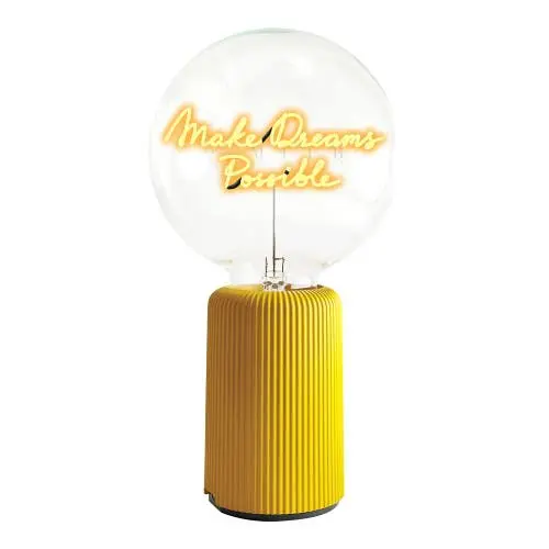 MITB Make Dreams Possible Portable Table Lamp - Yellow