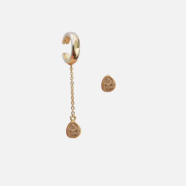 DANIELA MILLAN JEWELRY Asymmetrical Earring Set - Gold