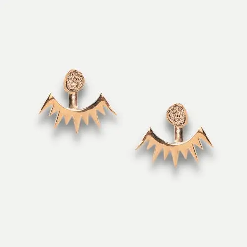 DANIELA MILLAN JEWELRY Stud Earrings With Ear Jackets - Gold
