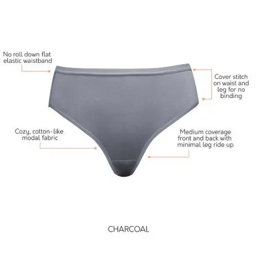 Parfait Cozy Hipster Briefs - Charcoal