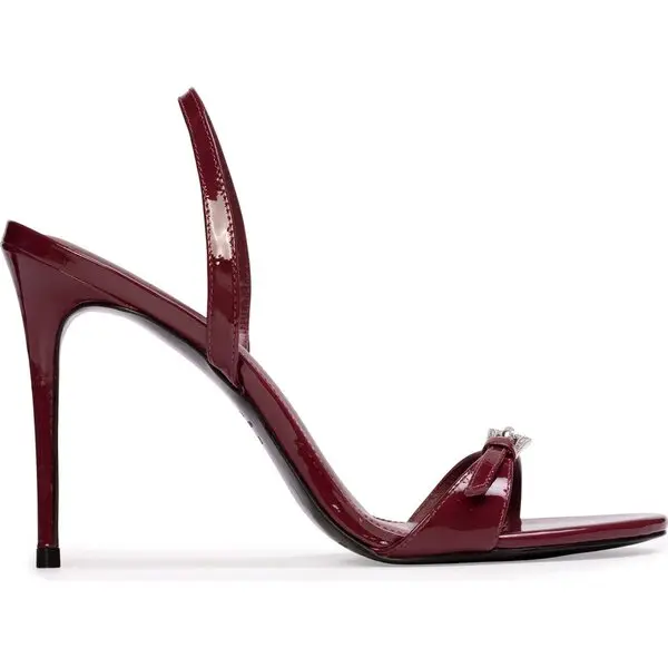 BLACK SUEDE STUDIO Romi 100 Patent Sandal - Ruby Patent Leather