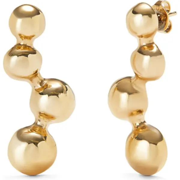 UNODE50 Drop Earrings With Beads - Gold